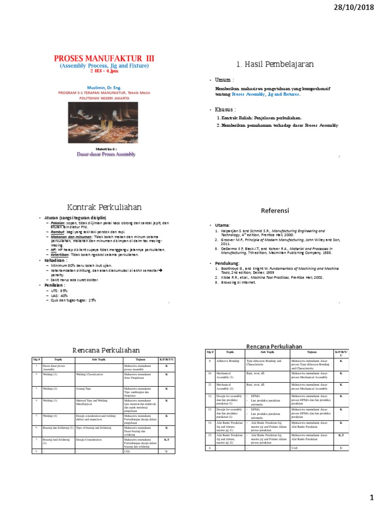 Dasar Proses Assembly dan Pengelasan | PDF