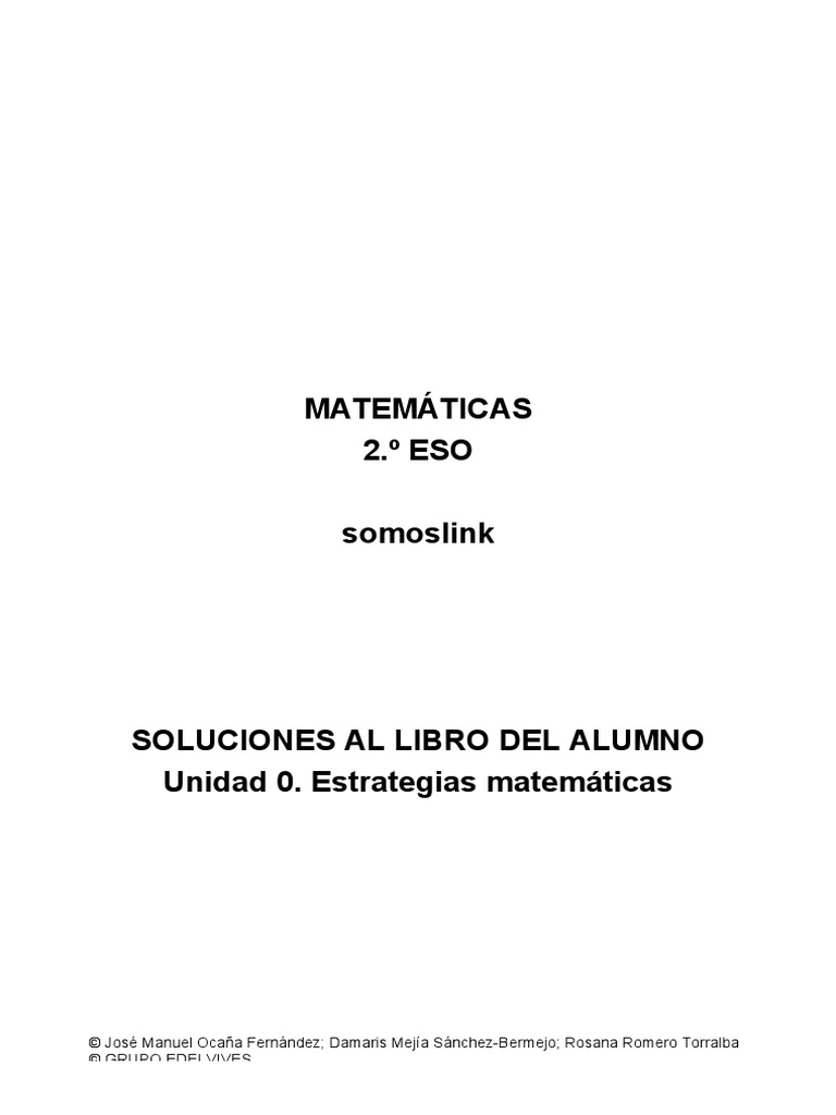 Solucionario Matemáticas Edelvives 2 eso tema 0 | PDF | Geometría Elemental | Geometría del ...