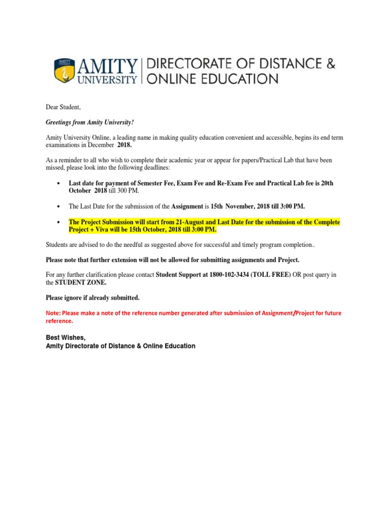 Greetings From Amity University!: Reference | PDF