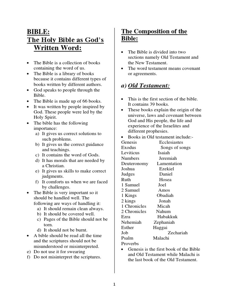 Bible Revision Notes | PDF | Abraham | Sarah