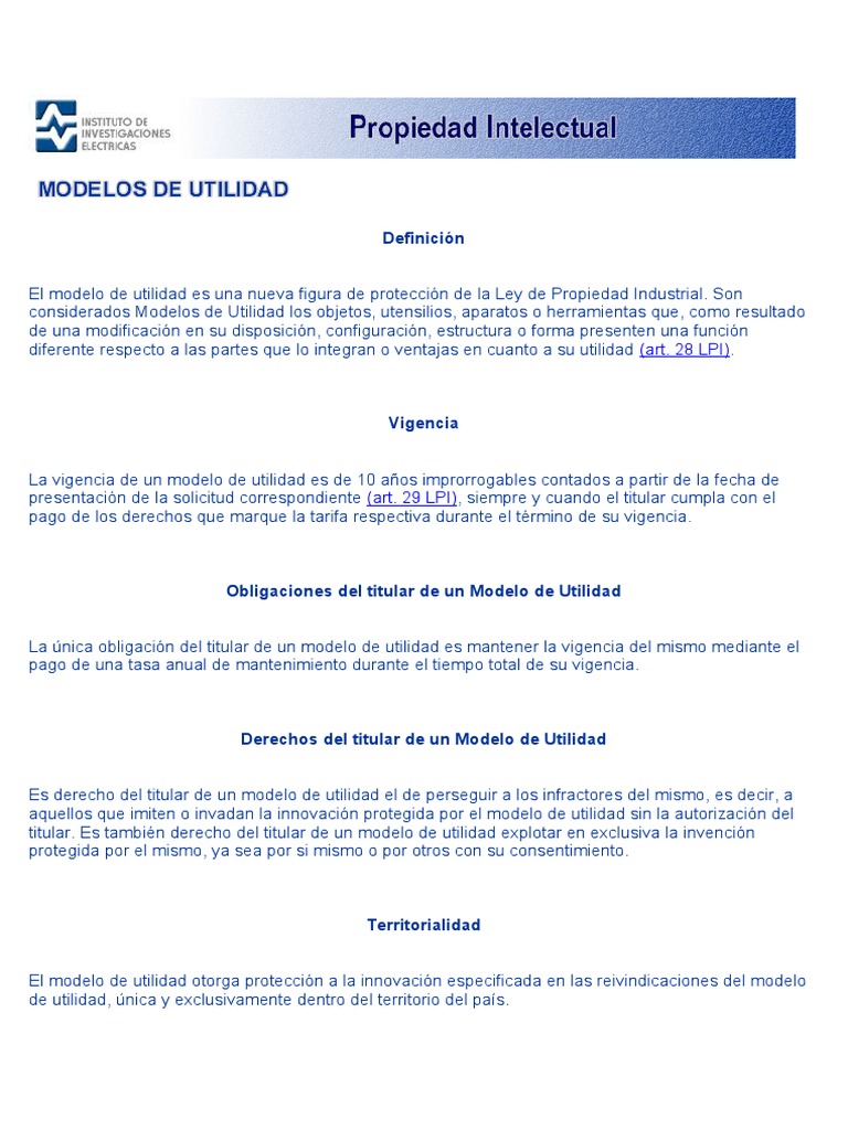 Modelos de Utilidad | PDF | Patentar | Justicia