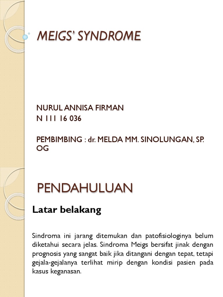 Meigs' Syndrome | PDF