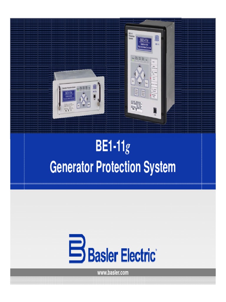 BE1-11g Generator Protection System | PDF | Logic Gate | Relay