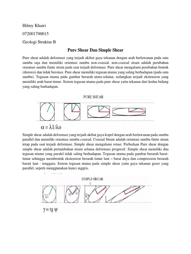 Perbandingan Pure Shear dan Simple Shear | PDF