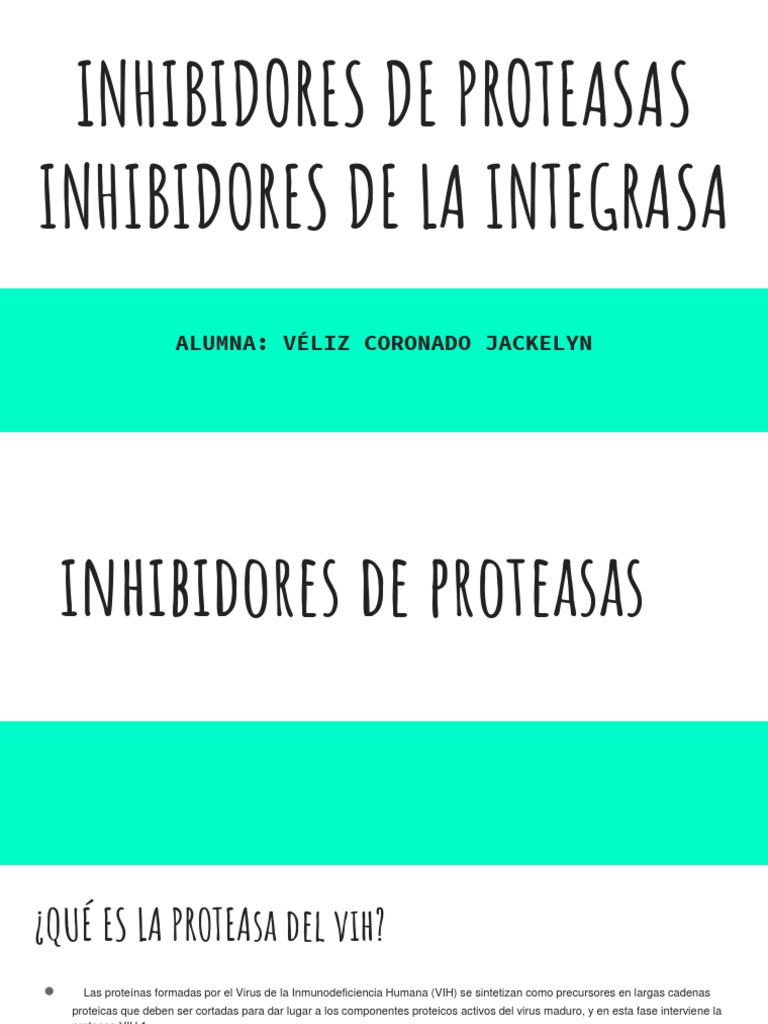 Inhibidores de Proteasas Inhibidores de La Integrasa | PDF | VIH | Virus