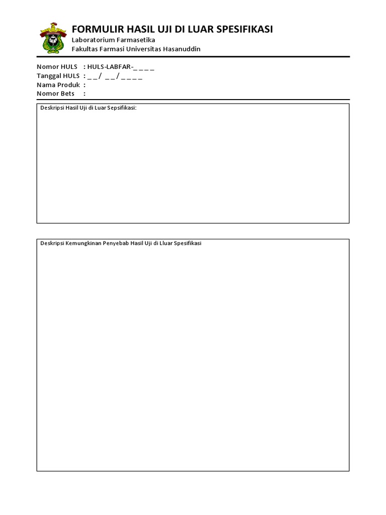 Formulir HULS-PSPP | PDF