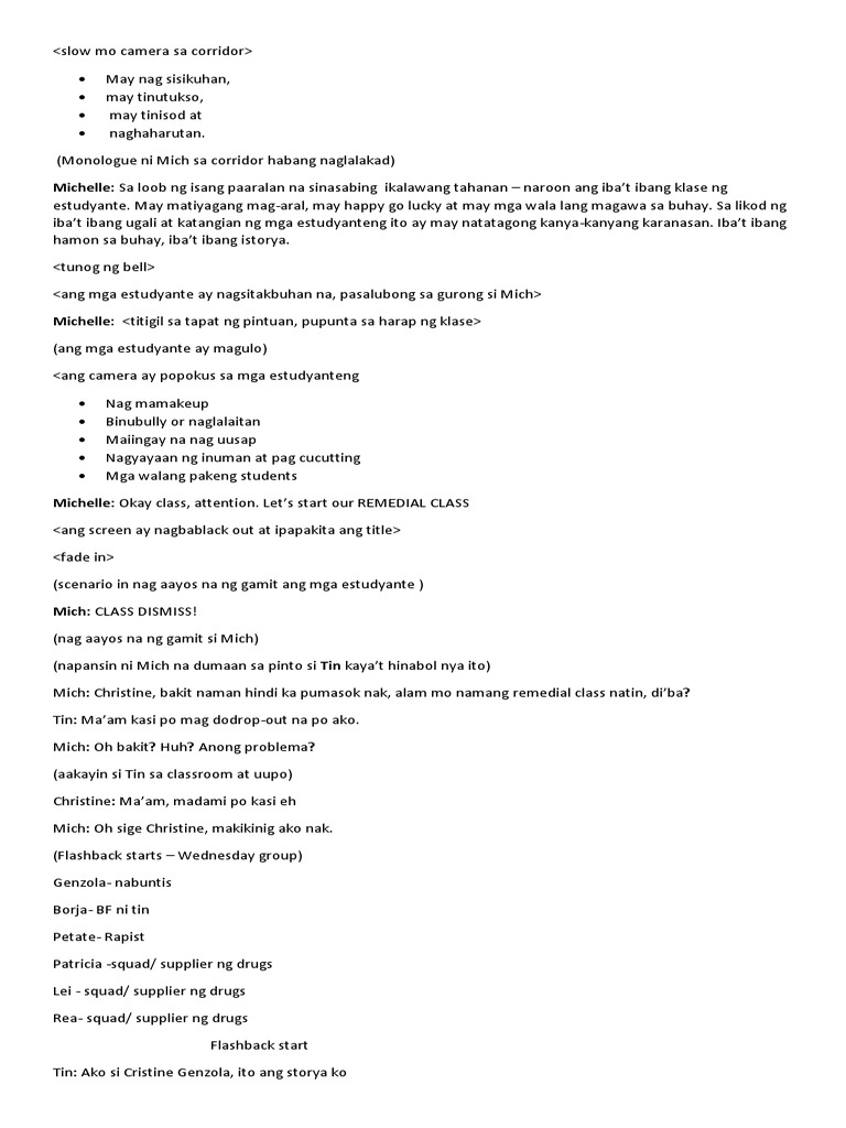 Remedial Class Script | PDF