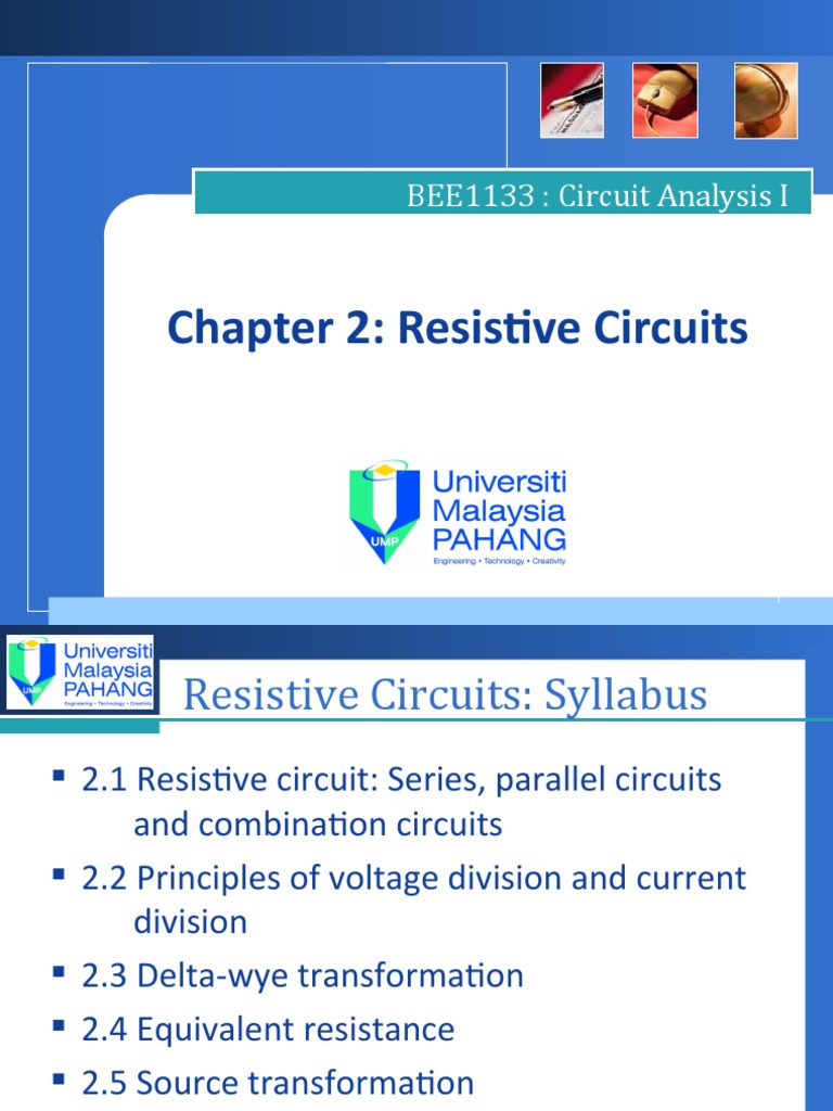Ch2 Resistive Circuits | PDF | Electrical Network | Series And Parallel Circuits