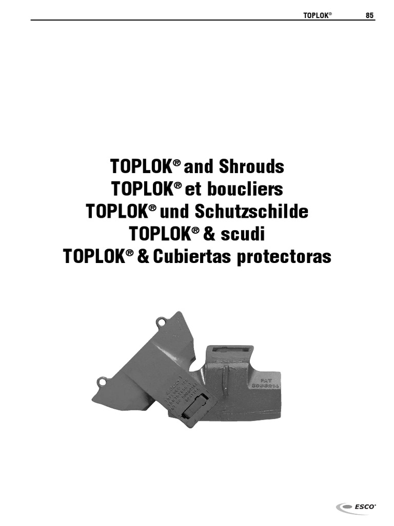 Katalog Esco System TOPLOK | PDF