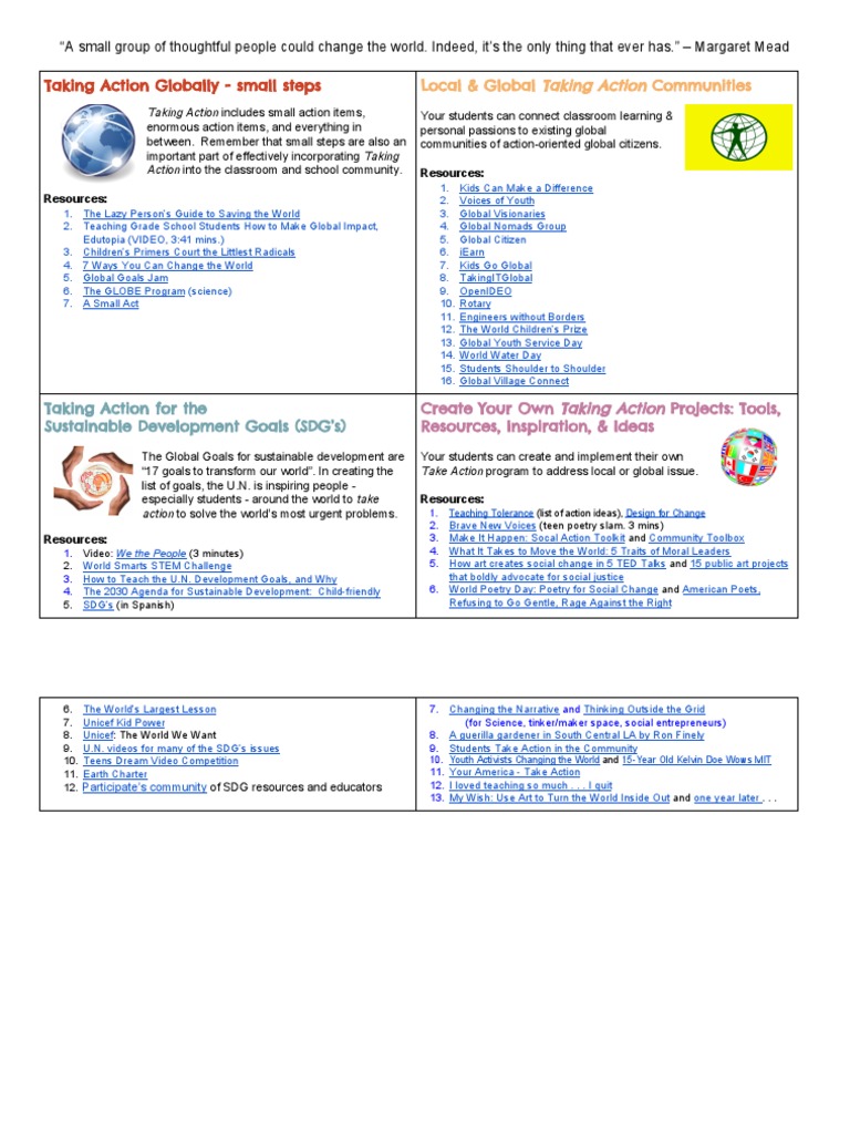 Week 3 Taking Action Hyperdoc | PDF | Change | Behavior Modification