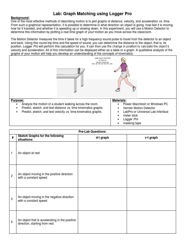 Lab: Graph Matching Using Logger Pro: Background | PDF | Velocity | Acceleration