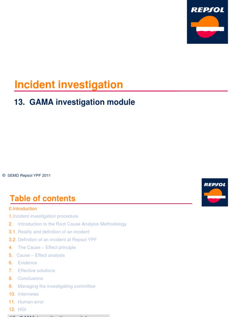 En - 13. GAMA Investigation Module (DSMA) B | PDF | Risk | Areas Of ...