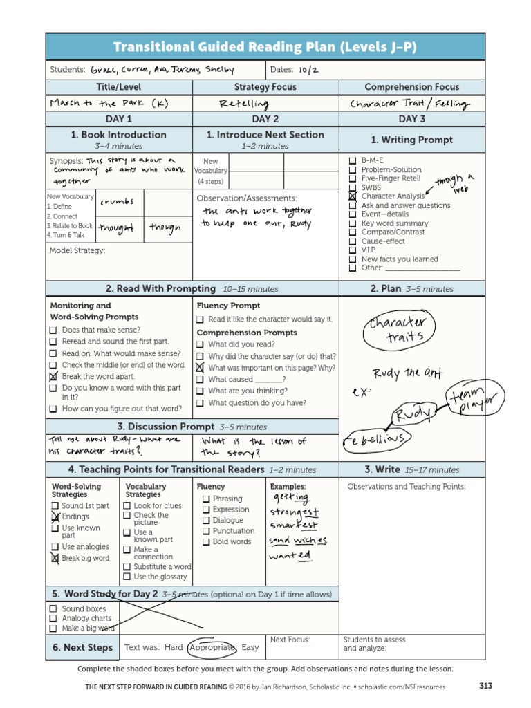 Guided Reading Lesson Plan 3 | PDF | Reading Comprehension | Applied ...