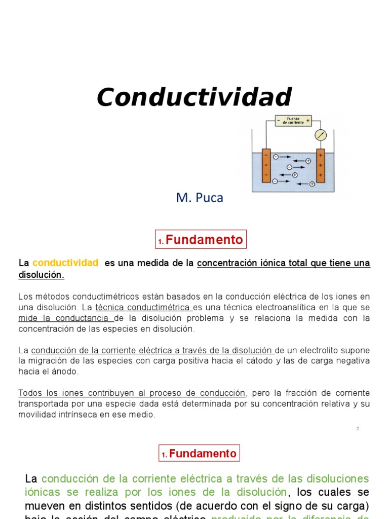 Clase 17- Conductividad - Conductancia y Equilibrio Iónico ...