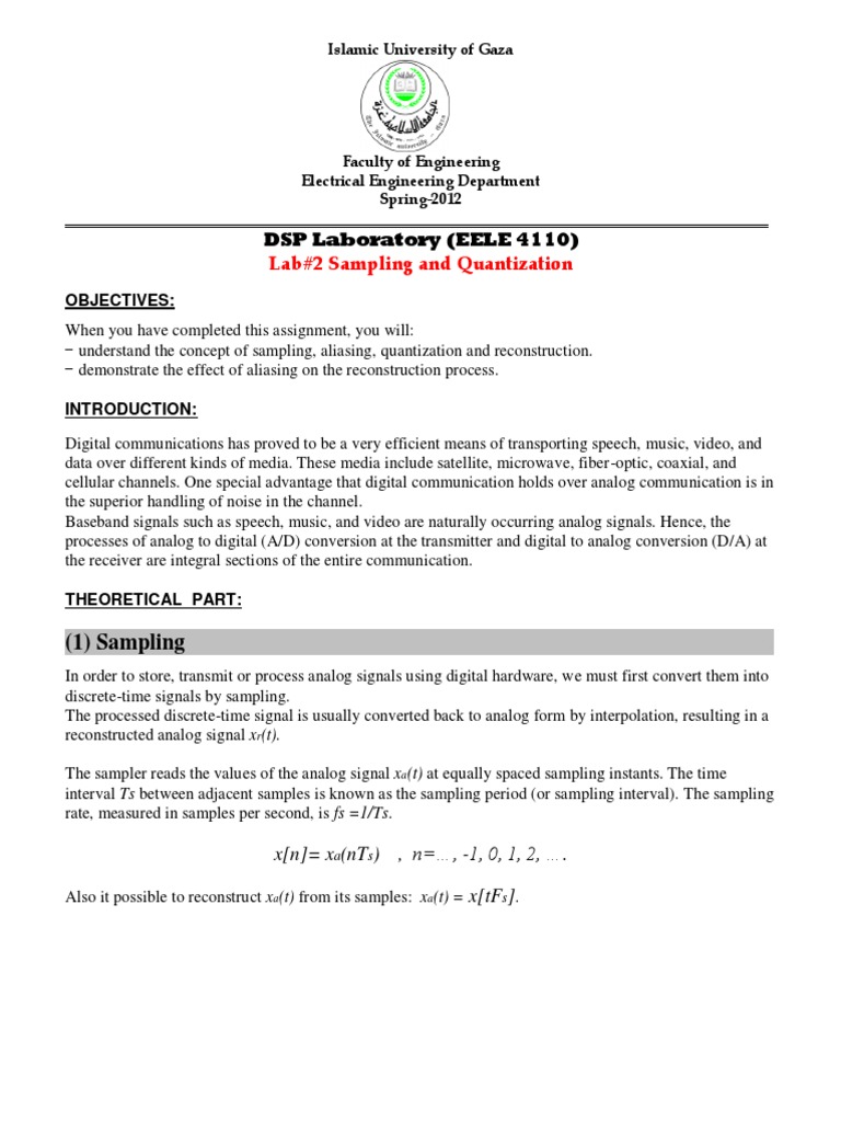 Sampling and Quantization Fundamentals: Understanding the Concepts of ...