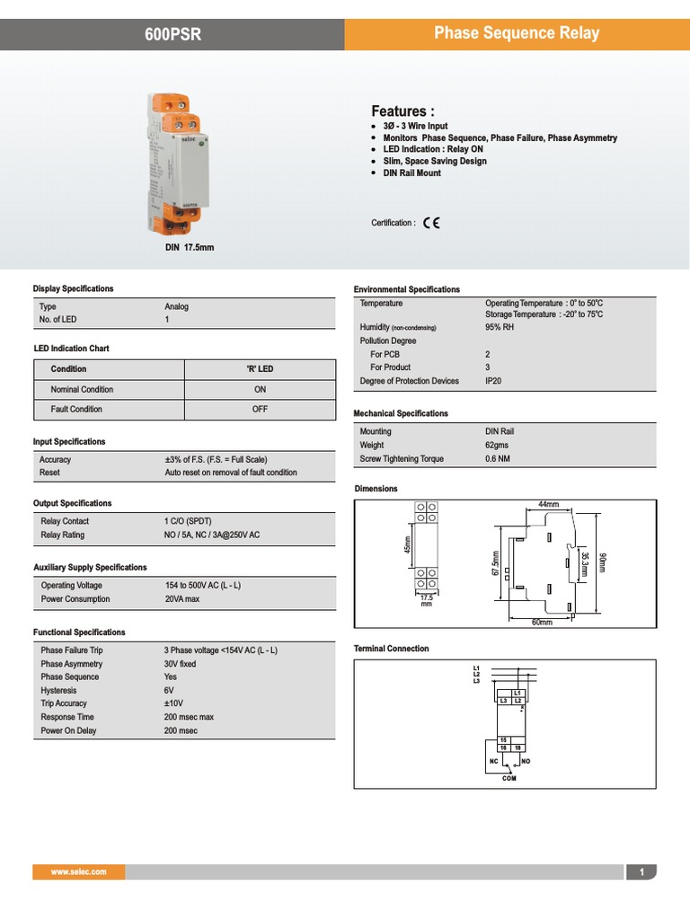 600 PSR | PDF | Relay | Electromagnetic Compatibility