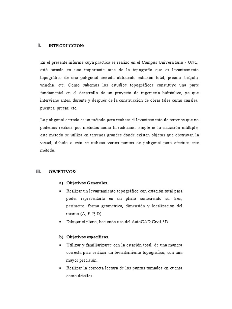 Poligonal Cerrada Con Estacion Total | PDF | Topografía | Azimut