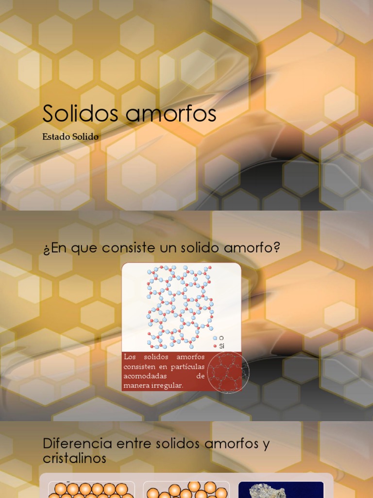 Solidos Amorfos | PDF | Sólido amorfo | Física de la Materia Condensada