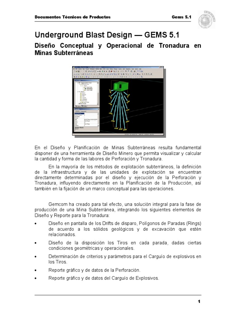 Underground Blast Design | PDF | Minería | Archivo de computadora