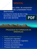 Formación de Yacimientos Minerales | PDF | Minerales | Magma