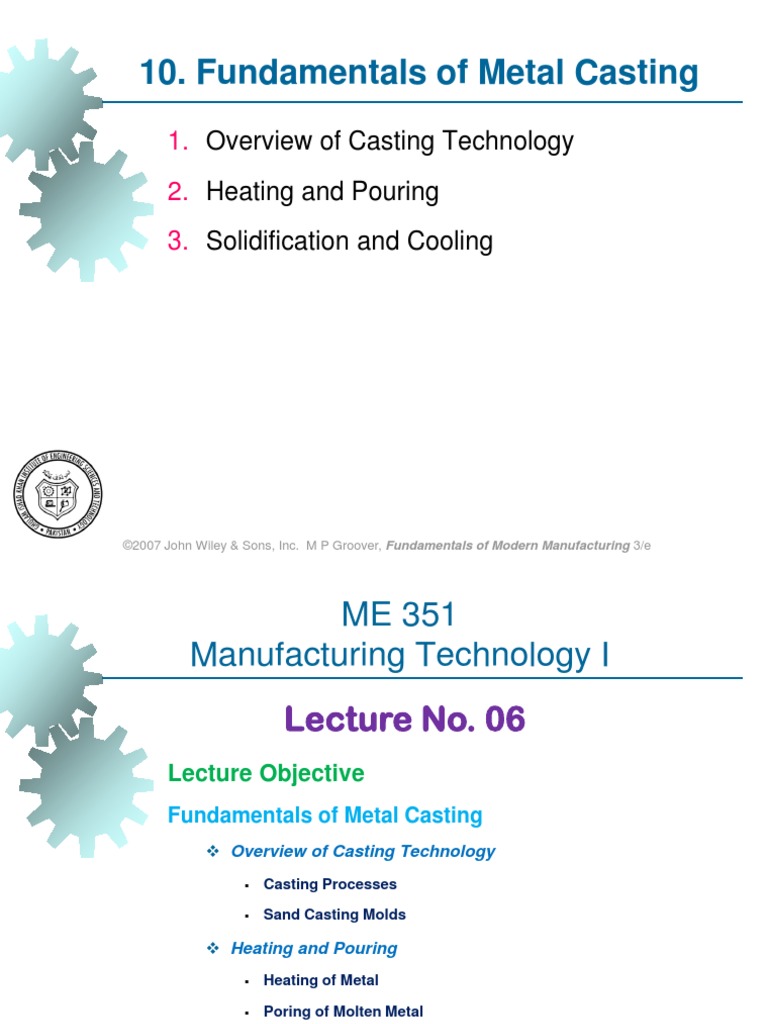 Fundamentals of Metal Casting | PDF | Casting (Metalworking) | Foundry