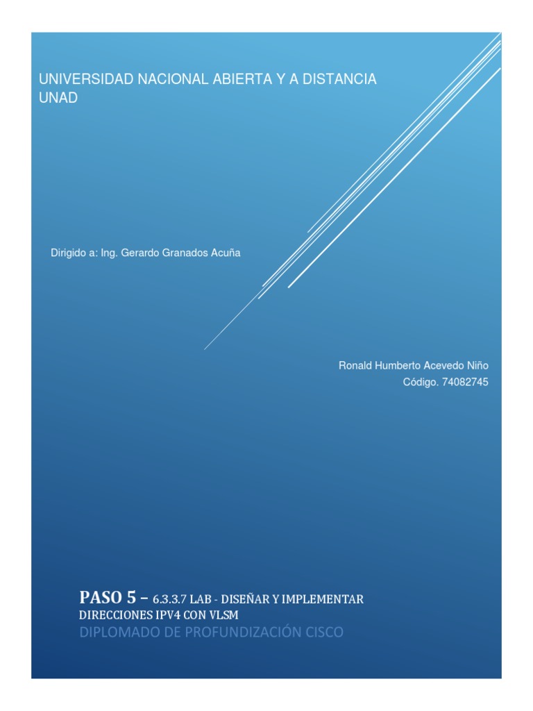 6.3.3.7 Lab - Designing and Implementing IPv4 Addressing With VLSM | PDF | Dirección IP ...