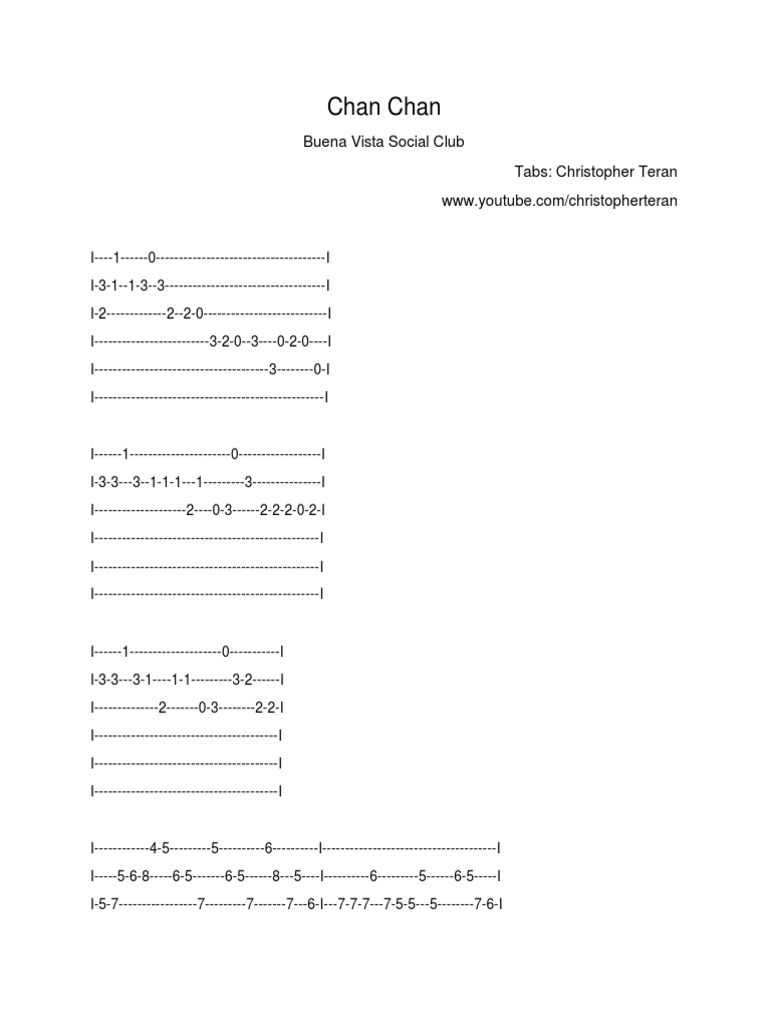 Chan Chan Guitar | PDF
