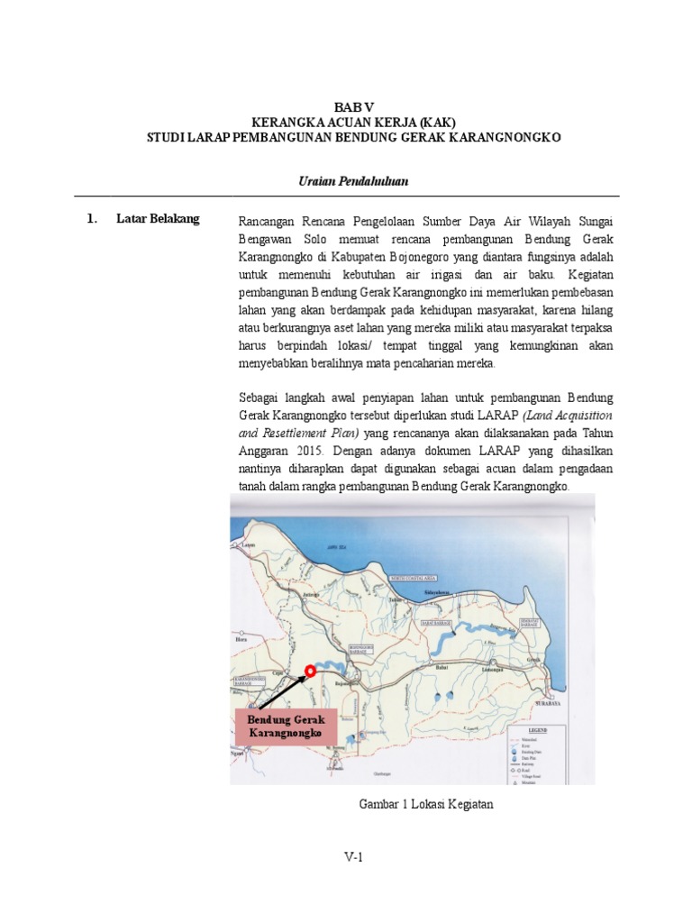 Contoh Kak Larap Perencanaan Pembangunan Bendungan | PDF