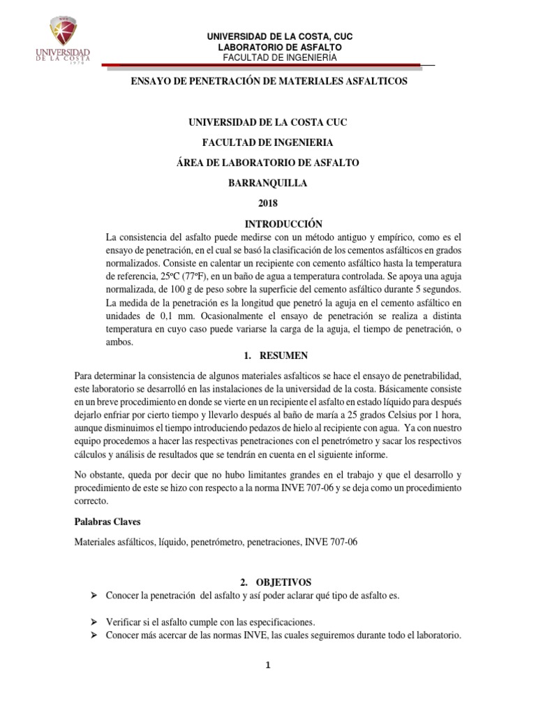 Ensayo de Penetracion Invias | PDF | Laboratorios | Temperatura