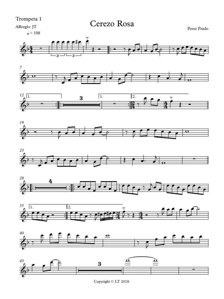 Cerezo Rosa - Trompeta 1 | PDF
