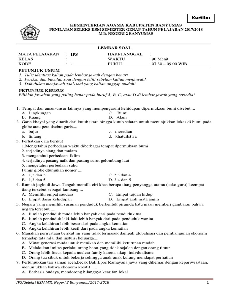 Soal Seleks KSM | PDF