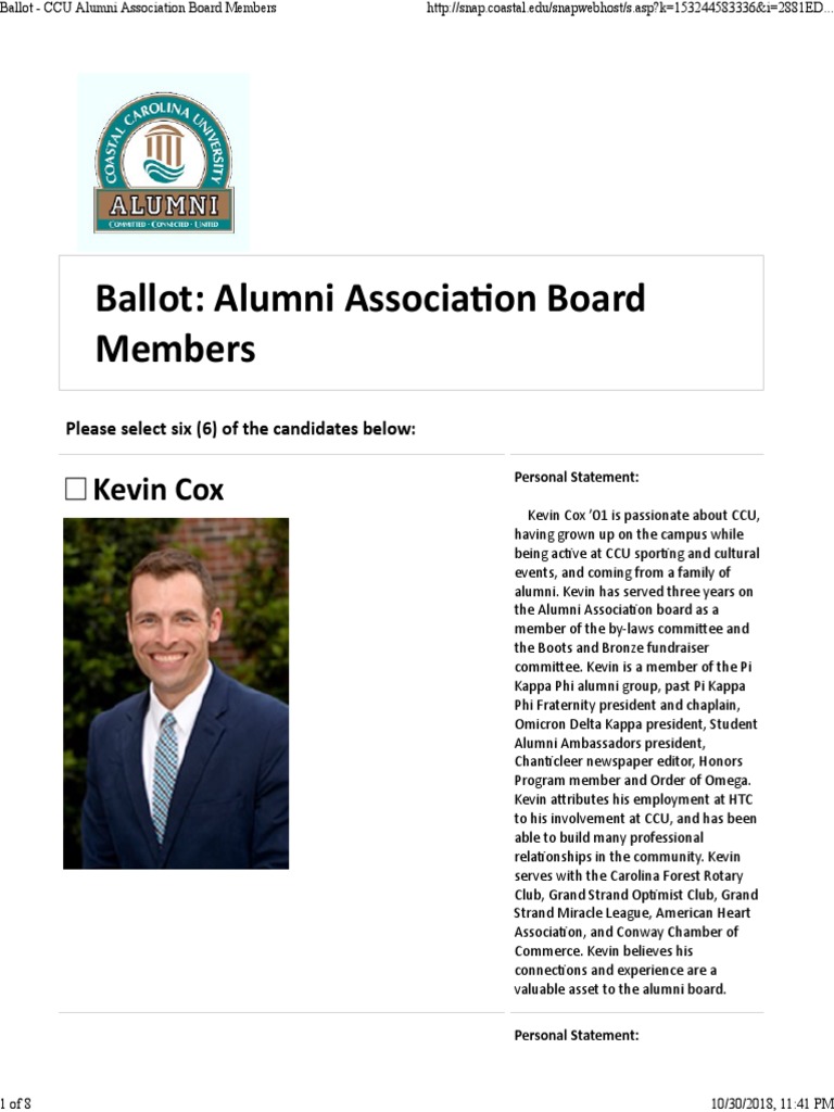 2018 Alumni Board | PDF | Fraternities And Sororities