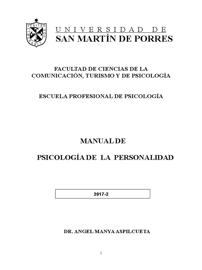 Psicologia de La Personalidad | PDF | Psicología de la personalidad ...