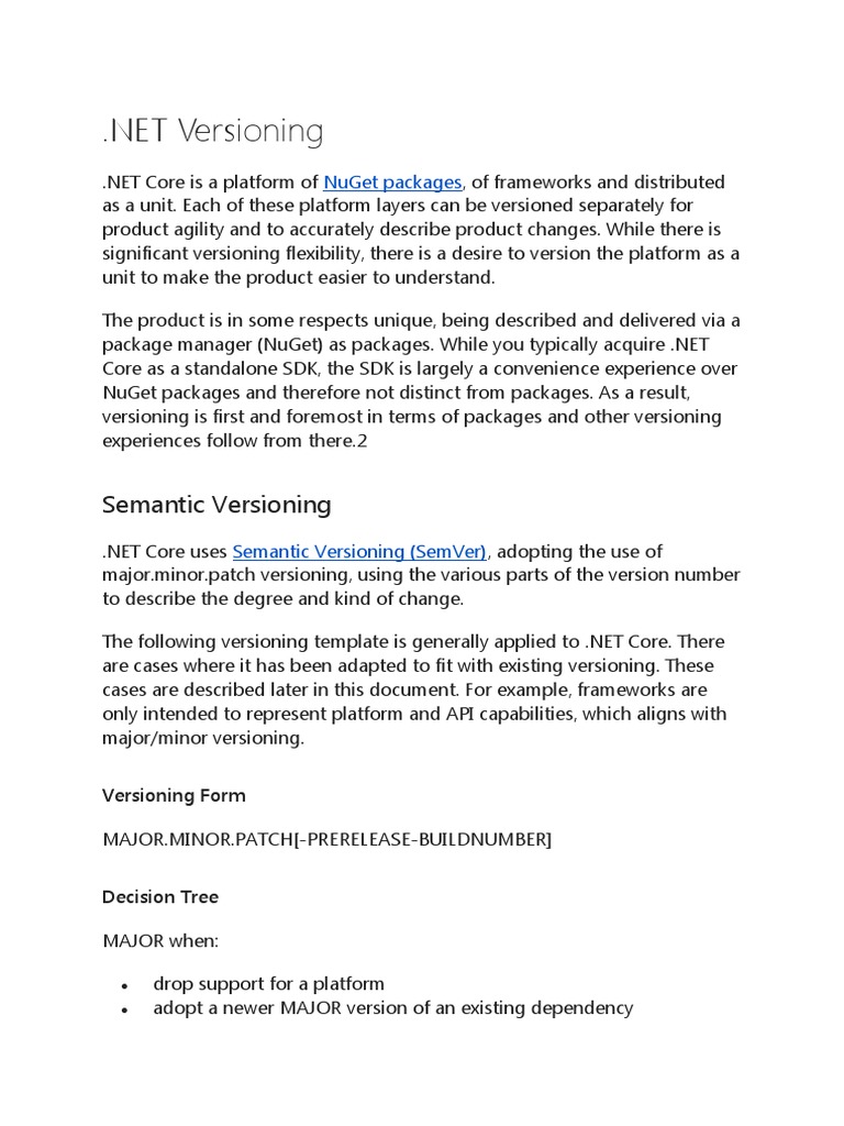 Semantic Versioning: Nuget Packages | PDF | Application Programming ... Semantic Versioning: Nuget Packages | PDF | Application Programming ...