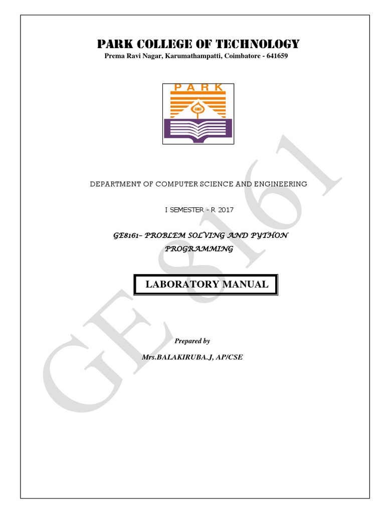 Ge8161-Pspp Lab Manual | PDF | Matrix (Mathematics) | Exponentiation