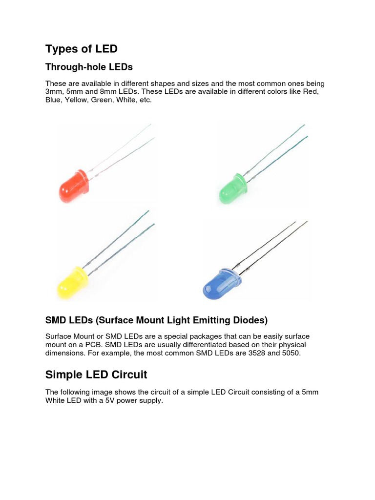 6basics of LED | PDF | Light Emitting Diode | Diode