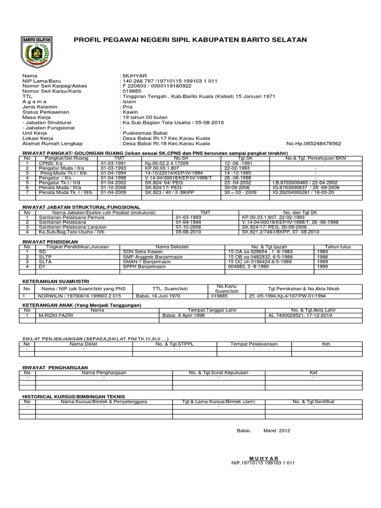 Profil PNS Barsel | PDF