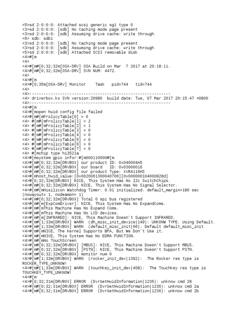 KMSG Printf 19700101000009 | PDF | Operating System Technology | Digital Electronics