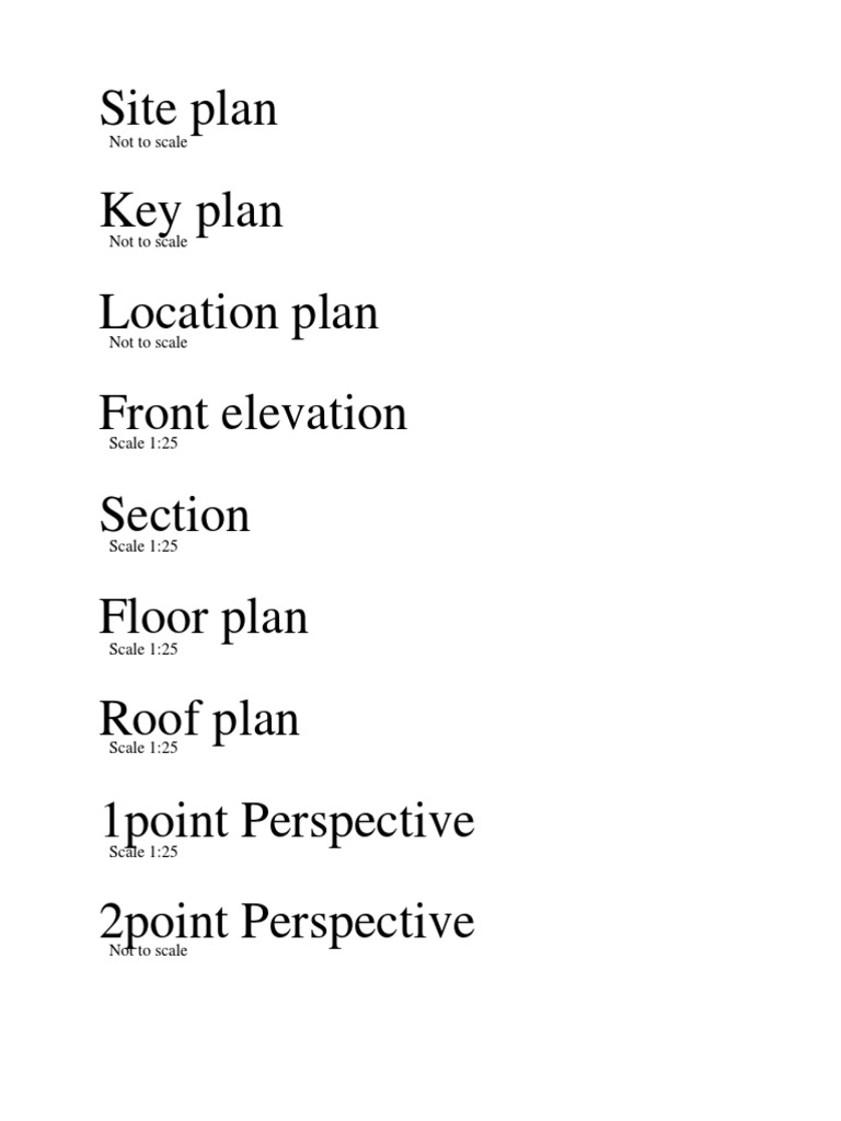 Site Plan Key Plan Location Plan Front Elevation Section Floor Plan ...