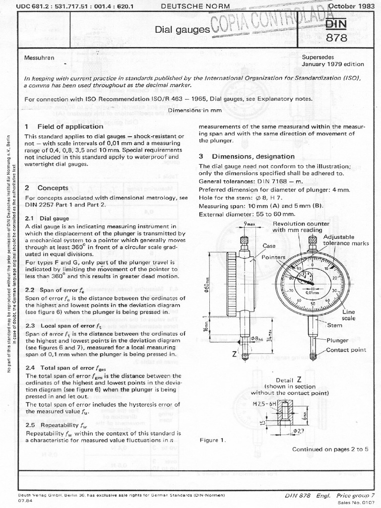 Din 878 - Reloj | PDF