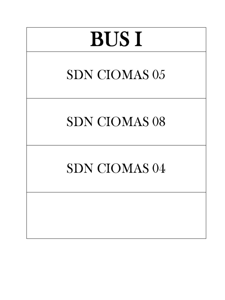 Bus I | PDF