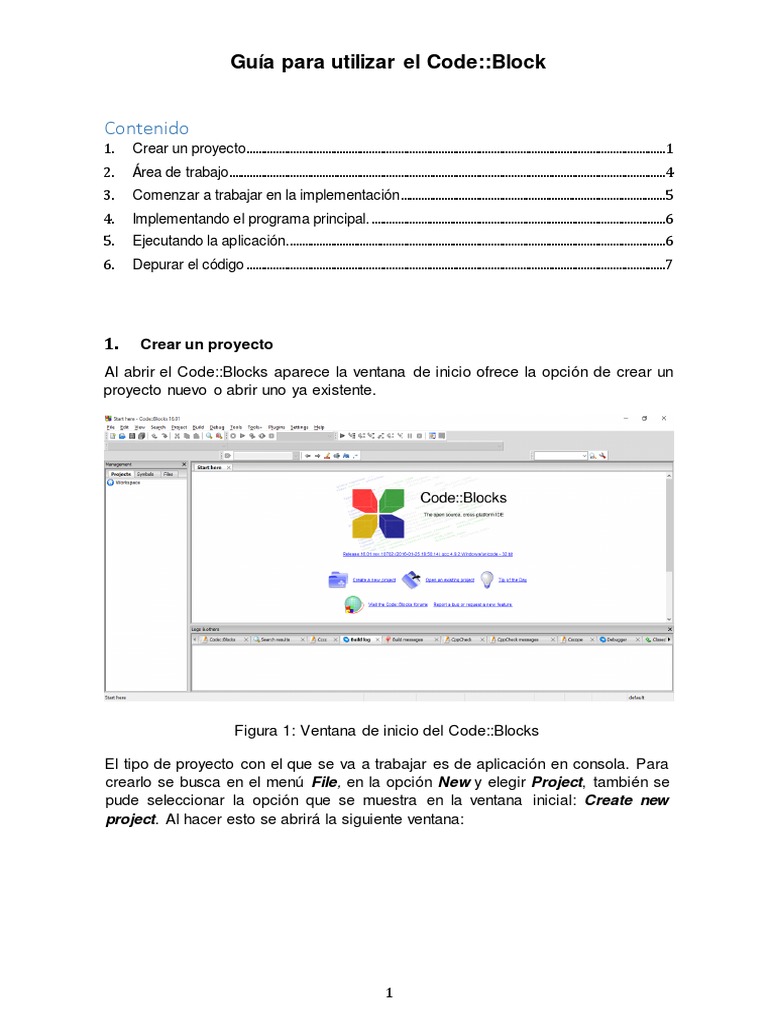 Guía para Utilizar El CodeBlock | PDF | Programa de computadora ...