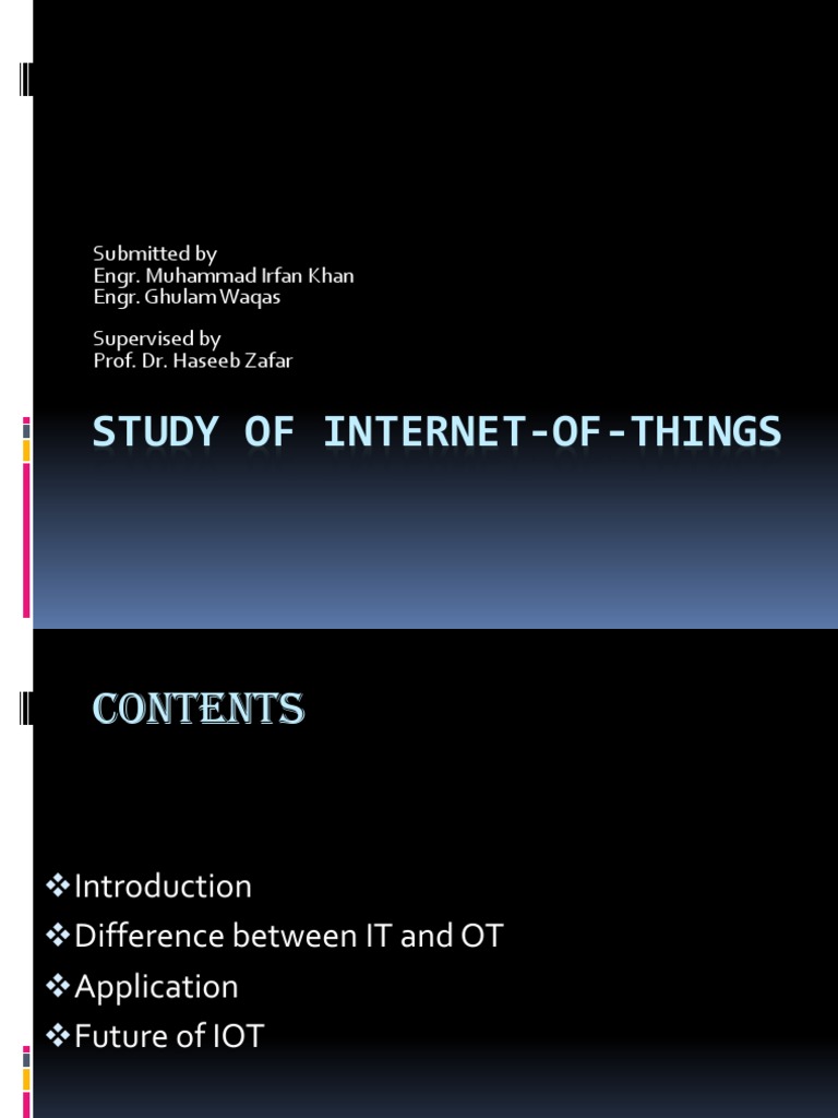 Study of Internet-Of-Things | PDF | Internet Of Things | Computer Security