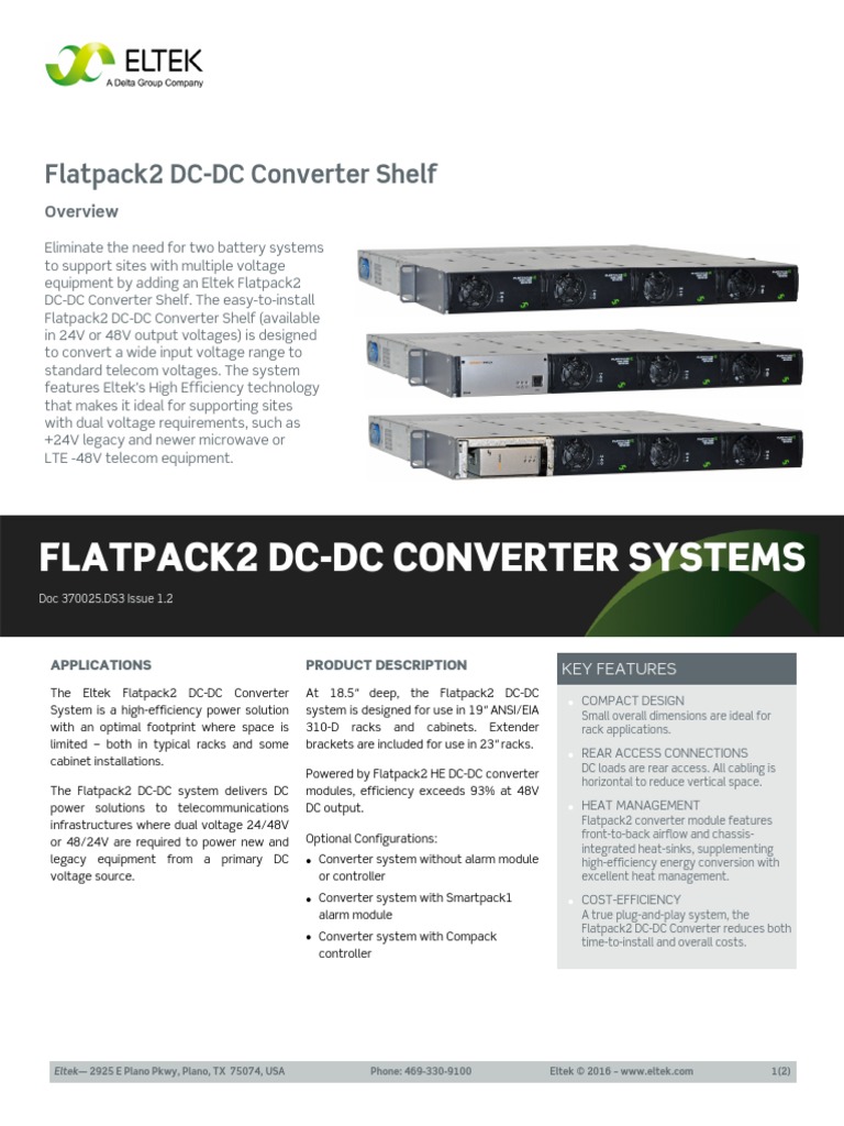 Flatpack 2 DC-DC Converter System | PDF | Electromagnetism | Electrical ...