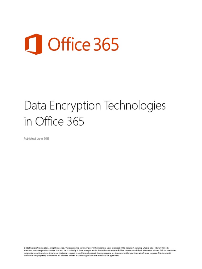 Data Encryption Technologies in Office 365 | PDF | Transport Layer Security | Encryption