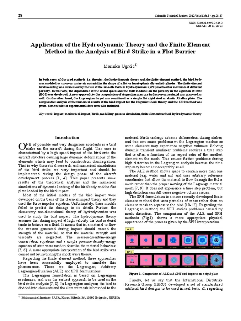 Application of The Hydrodynamic Theory and The Finite Element Method in ...