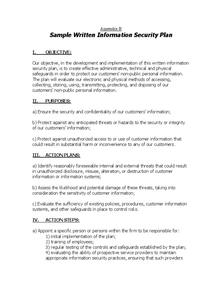 Security Plan Example | PDF | Business