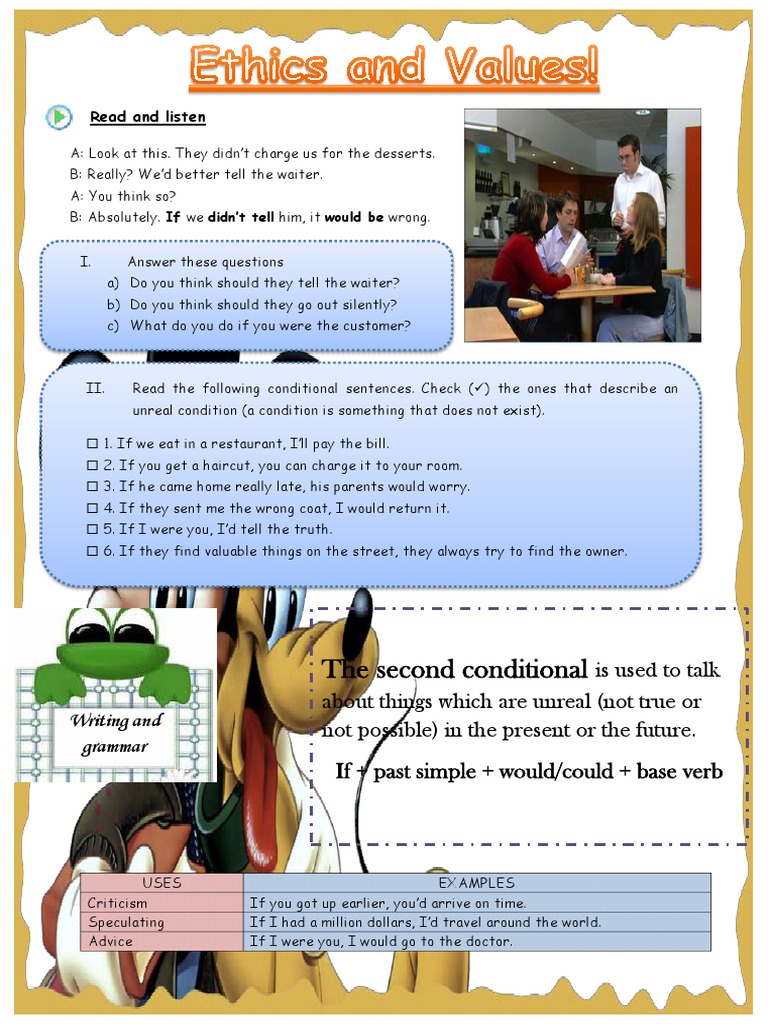 Handout Second Conditional | PDF