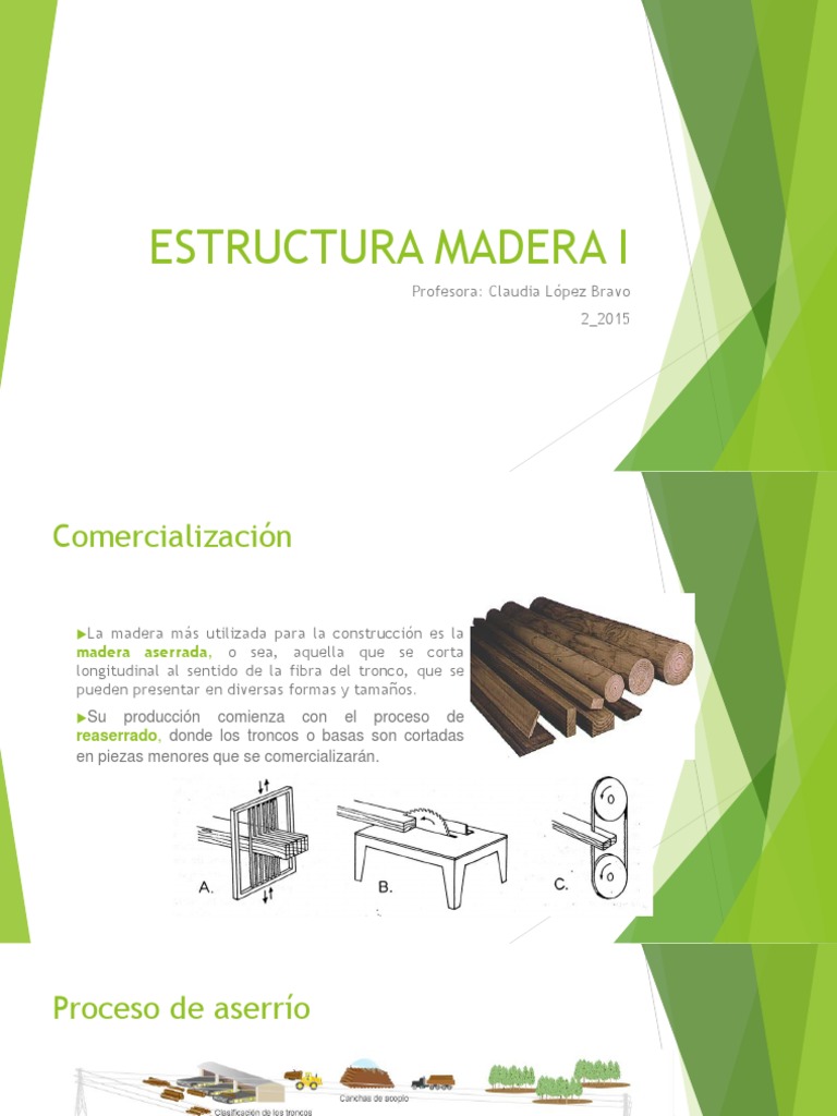 Clase 2 Estructura en Madera | PDF | Pie (unidad) | Madera