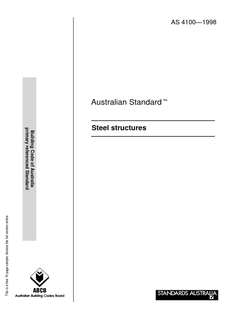Australian Standard: Steel Structures | PDF | Bending | Royalty Payment